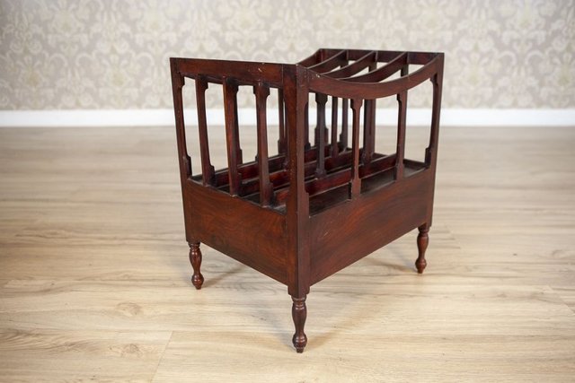 Mid 20th Century Walnut Magazine Rack, 1950s for sale at Pamono