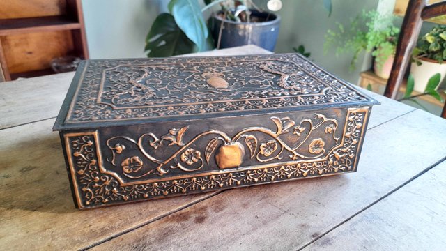 Vintage French Copper Jewelry Box, 1960 for sale at Pamono