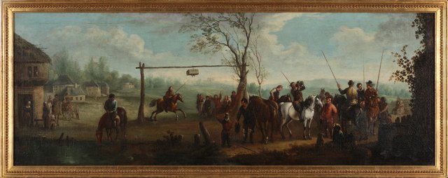 Running at the Ring, Very Large Representation of the Medieval Horse ...