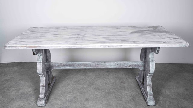 Vintage Weathered Rustic Oak Table for sale at Pamono