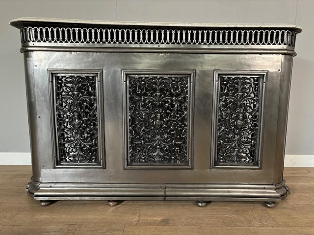 Antique Victorian Polished Cast Iron Radiator Cover for sale at Pamono