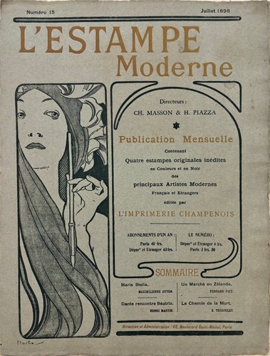 Alphonse Mucha, Cover for l'Estampe Moderne, July 1898, Lithograph for ...
