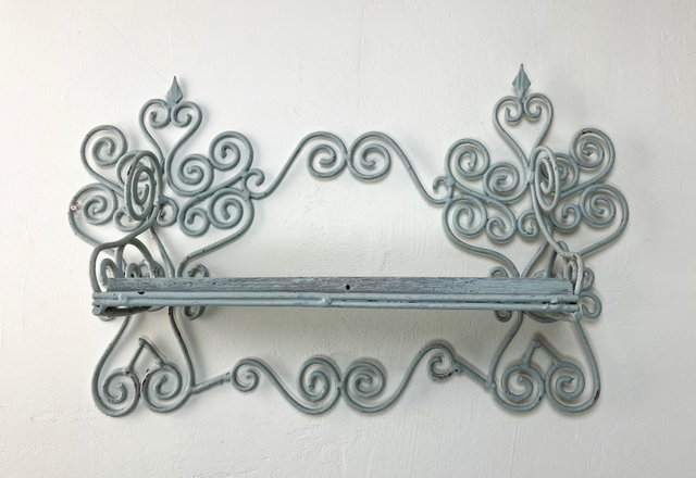 French Wrought Iron Wall Shelf for Kitchen or Bathroom, 1950s. for sale ...