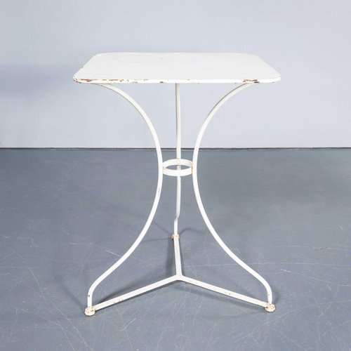 Vintage French Metal Square Table, 1950s for sale at Pamono
