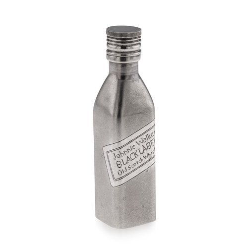Novelty Silver Miniature Johnnie Walker Whisky Bottle for sale at Pamono