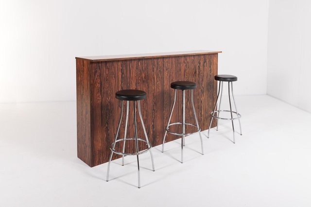 Modern Danish Free Standing Bar Cabinet with Stools, 1960s for sale at ...