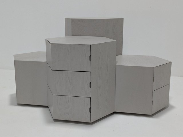 Hexagon Seating Centre Cabinet for sale at Pamono