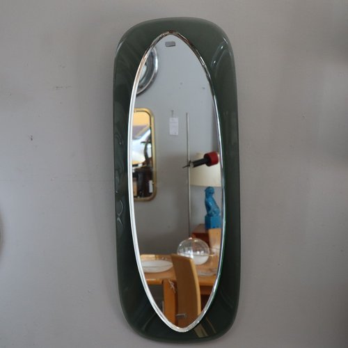 Italian Mirror in Curved Glass, 1960s for sale at Pamono