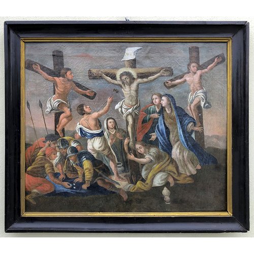 Italian School Artist, The Crucifixion, 1800s, Oil on Canvas for sale at Pamono