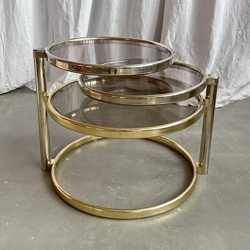 Glass swivel coffee table store