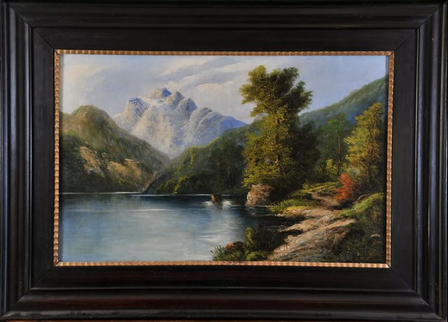 Alpine Landscape, 1900, Oil on Canvas for sale at Pamono