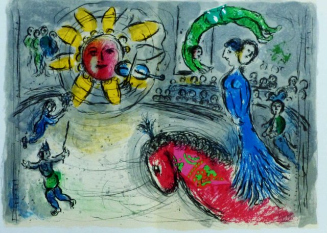 Marc Chagall, The Horse in the Red Sun, 1979, Original Lithograph for ...