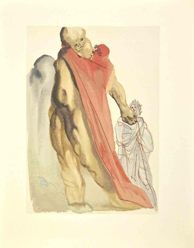 Salvador Dali, The Reproaches of Virgil, Woodcut, 1963 for sale at Pamono