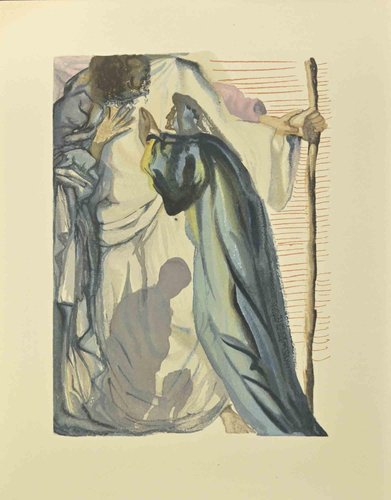 Salvador Dali, The Blind of Envy, Woodcut, 1963 for sale at Pamono