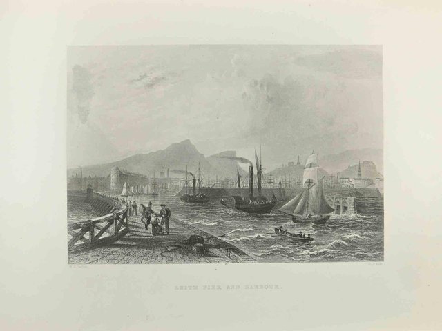 William Henry Bartlett, Leith Pier and Harbour, Etching, 1845 for sale ...