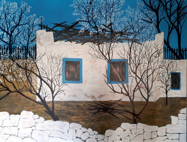 Danielle Launay, Petite Ruine au Printemps en Grece, 2022, Mixed Media ...
