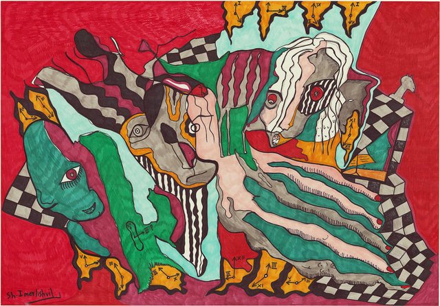 Shota Imerlishvili, Time, 2019, Mixed Media on Paper for sale at Pamono