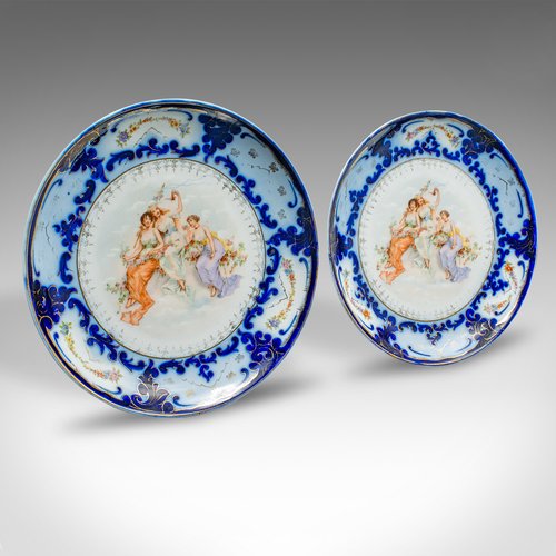 Austrian Ceramic Display Plates, 1890s, Set of 2 for sale at Pamono