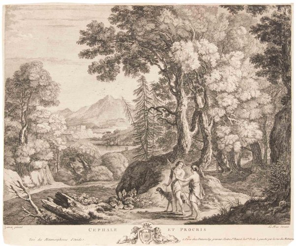 Jacques-Philippe Le Bas, Céphale et Procris, Etching, 1740 for sale at ...