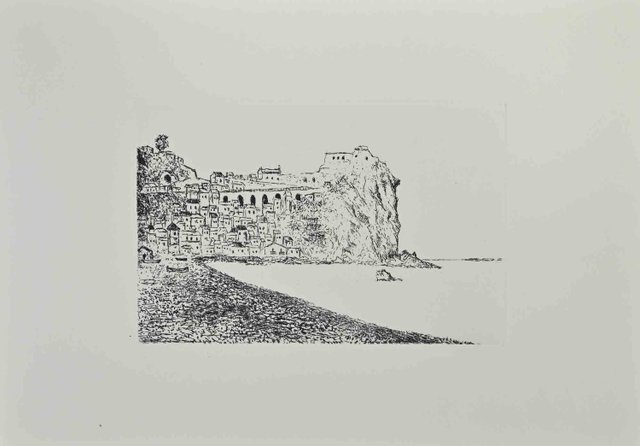 Giovanni Omiccioli, Seascape, Etching, 1970s for sale at Pamono