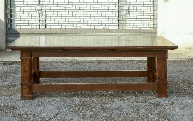 Large Former Billiard Table with Rustic Extensions in Wood, 1800s for ...