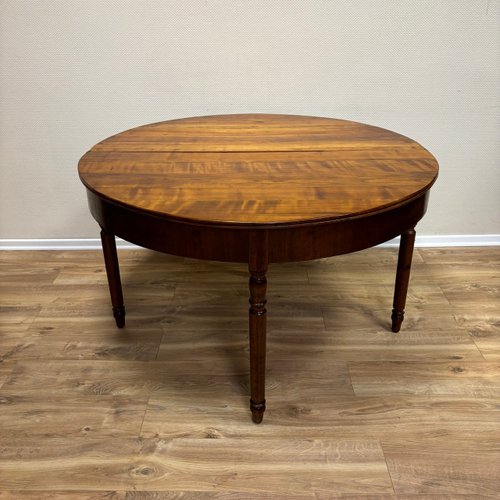 Antique Demi Lune Console Table in Cherry, 1830 for sale at Pamono