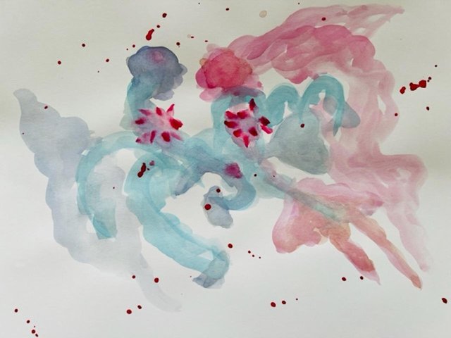 Lali Kakubava, Song of Two, 2024, Aquarell auf Papier bei Pamono kaufen