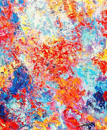 Nicole Azoulay, Les Eclats de Couleurs, 2024, Acryl auf Leinwand bei Pamono kaufen