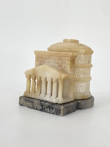 Hand-Carved Miniature Alabaster Model of the Pantheon in Rome, 1900 for ...