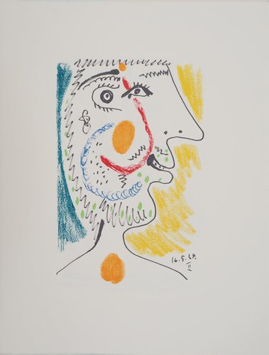 Pablo Picasso, The Taste of Happiness, Portrait in Blue and Yellow ...