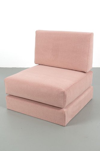 Modular Easy Chair in Pink Velvet for sale at Pamono