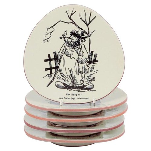 Plates in Stoneware with Satirical Cartoons by Storm P. for Knabstrup ...