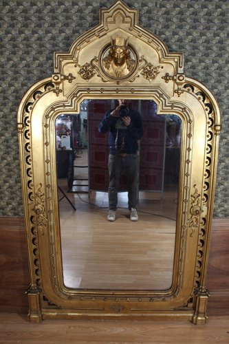 Large 19th Century Gothic Style Mirror, 1850 for sale at Pamono