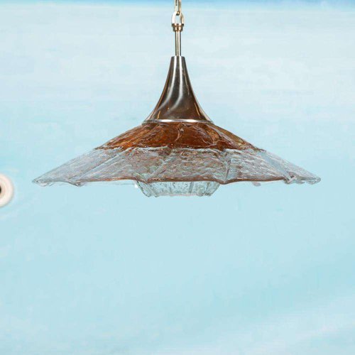 Midmod Glass Hanging Lamp by Orrefors, 1960s for sale at Pamono