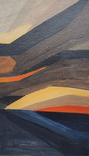 Sergiusz Powalka, Wyzni Wielki Furkotny Staw (Tatra Mountains Lake), 2021, Acrylique sur Carton ...