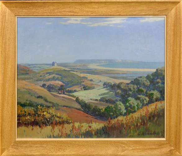 Joseph Hennah, Abbotsbury Hill View, Chesil Beach & Portland, St ...