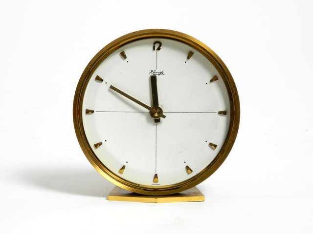 Small Original Brass Table Clock by Kienzle, 1960s for sale at Pamono