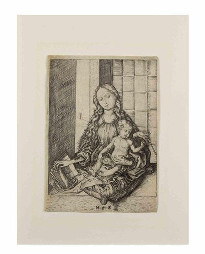 Martin Schongauer, The Virgin with the Parrot, Etching, 1570s for sale ...