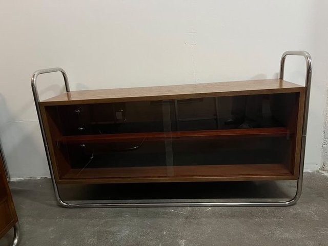 Bauhaus Tubular Steel Display Cabinet for sale at Pamono