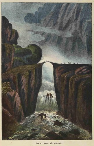 Various Artists, Devil's Bridge, Lithograph, 1862 for sale at Pamono