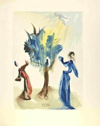 Salvador Dali, The Tree of Punishment, Woodcut, 1963 for sale at Pamono