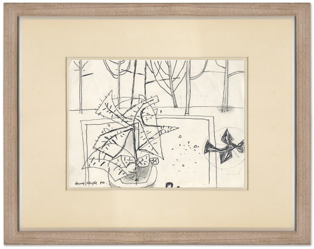 Henry Cliffe, Composition, Pencil Drawing, 1980 for sale at Pamono