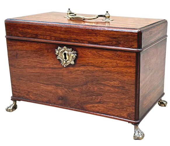 18th Century Padouk Wood Tea Caddy, 1770 for sale at Pamono
