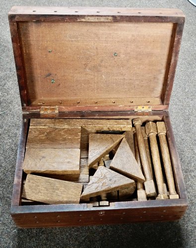 Victorian Architectural Wooden Blocks in Original Box, 1880s, Set of 20 ...