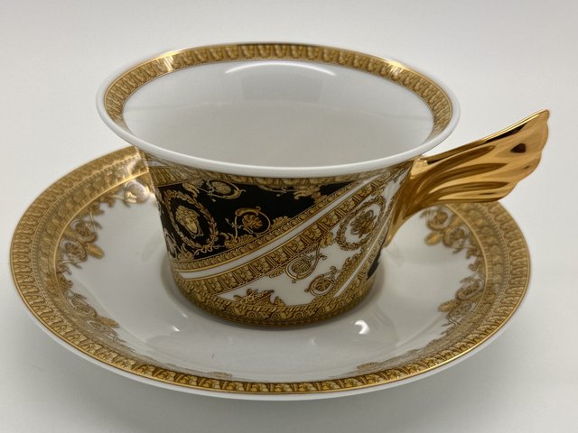 I Love Baroque Tea Cup and Saucer by Versace for Rosenthal, 2017, Set ...