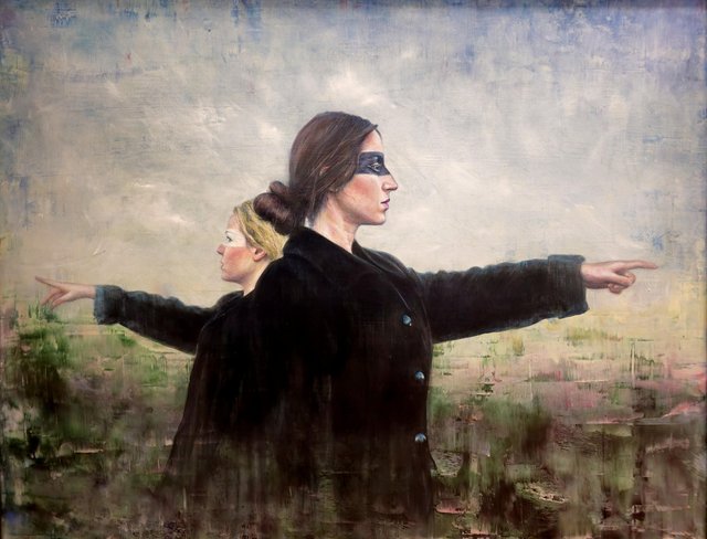 Sandra de Jaume, Dualidad, 2024, Öl & Acryl auf Leinwand bei Pamono kaufen