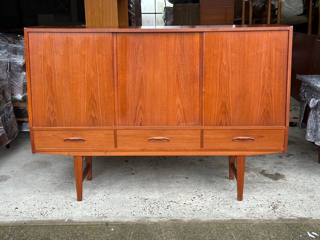Mid Century Danish Sideboard with Drawers and Bar Section 1960s for sale at Pamono