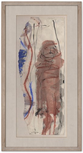 Nan Frankel, Untitled (Pink Figure), Mixed Media Drawing, 1990 for sale ...