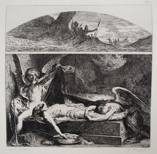 Henri-Léopold Levy, Jesus im Grab, Gravur bei Pamono kaufen