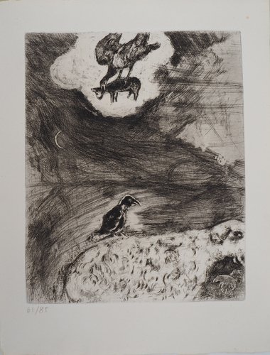 Marc Chagall, Reverie of the Raven, Original Engraving for sale at Pamono